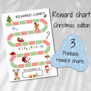 Printable Reward Chart - Christmas Edition, Reward Chart, Children's ...