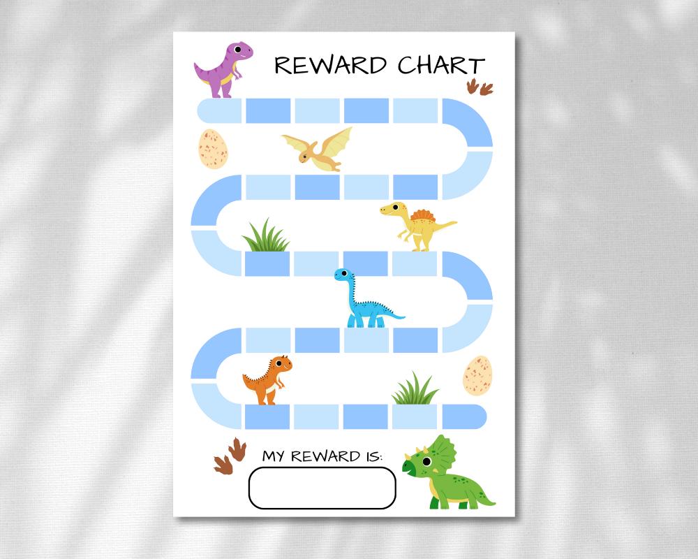 Printable Reward Chart - Dinosaur Edition, Fun Motivation System for ...