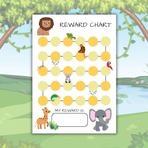 Jungle Reward Chart Printable for Kids – 3 Colourful Templates | A4 ...
