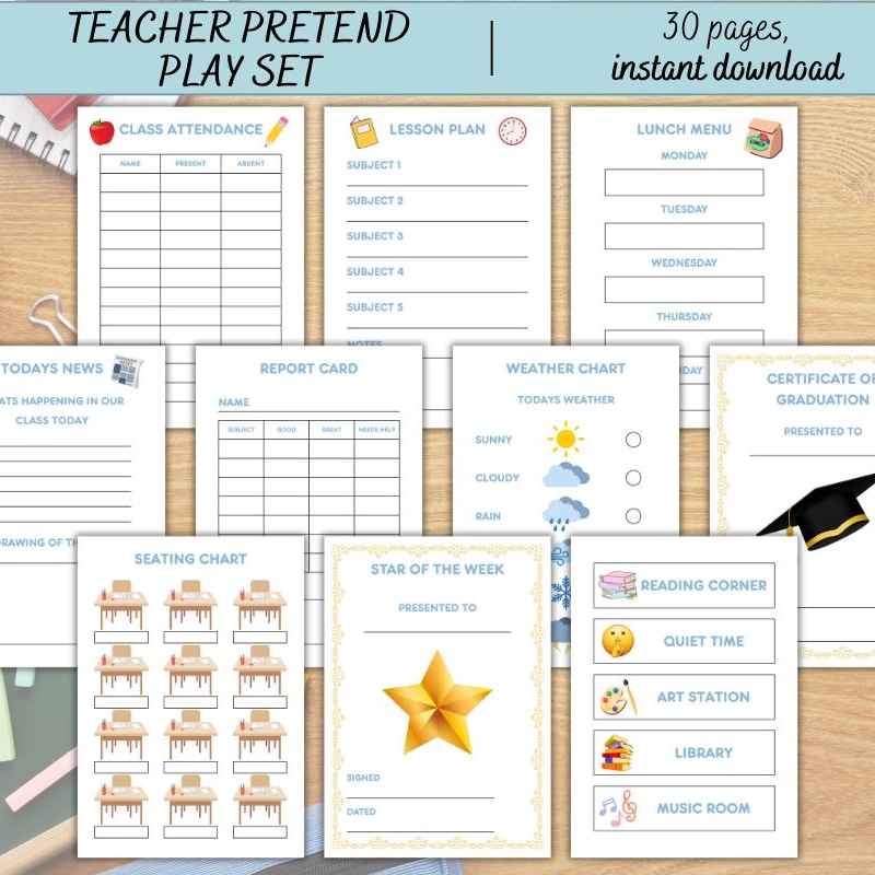 Role Play School Register - Etsy UK