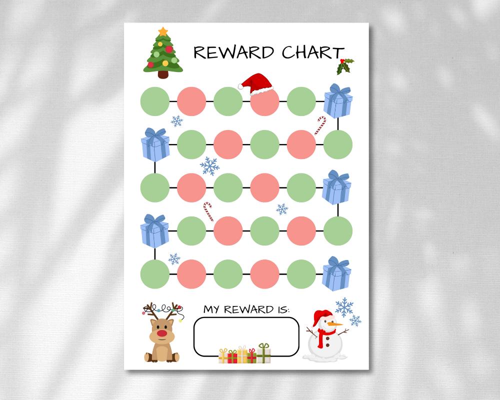 Printable Reward Chart Christmas Edition, Reward Chart, Children's ...