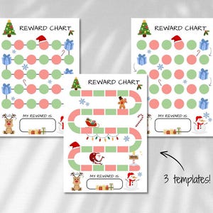 Printable Reward Chart - Christmas Edition, Reward Chart, Children's ...
