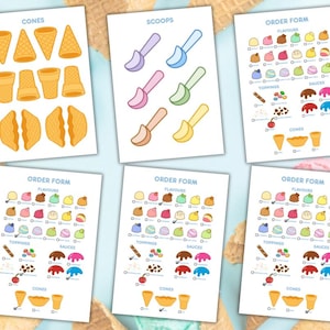 Printable Ice Cream Shop Pretend Play Set: Kids Role Play (PDF Download ...