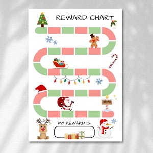 Printable Reward Chart - Christmas Edition, Reward Chart, Children's ...