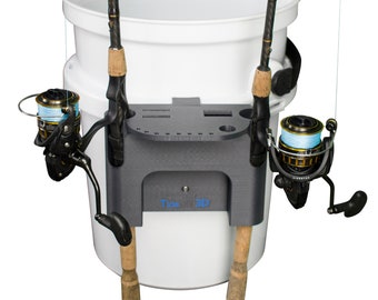 2 Fishing Rod Holder for YETI Loadout Bucket, Aluminum Frame, USA Made ...