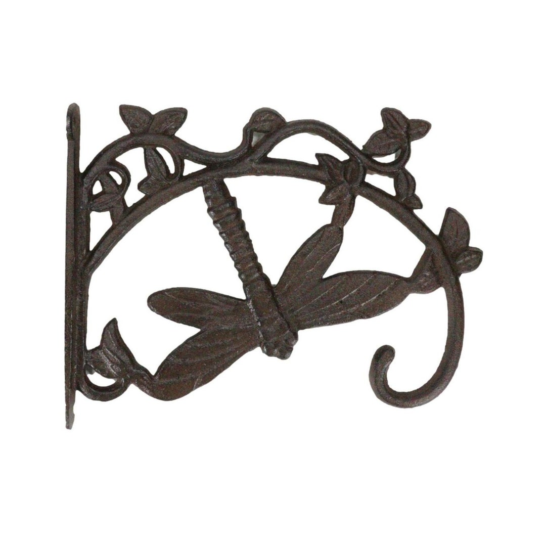 Floral Vines Auspicious Dragonfly Plant Holder Wall Bracket Hook ...