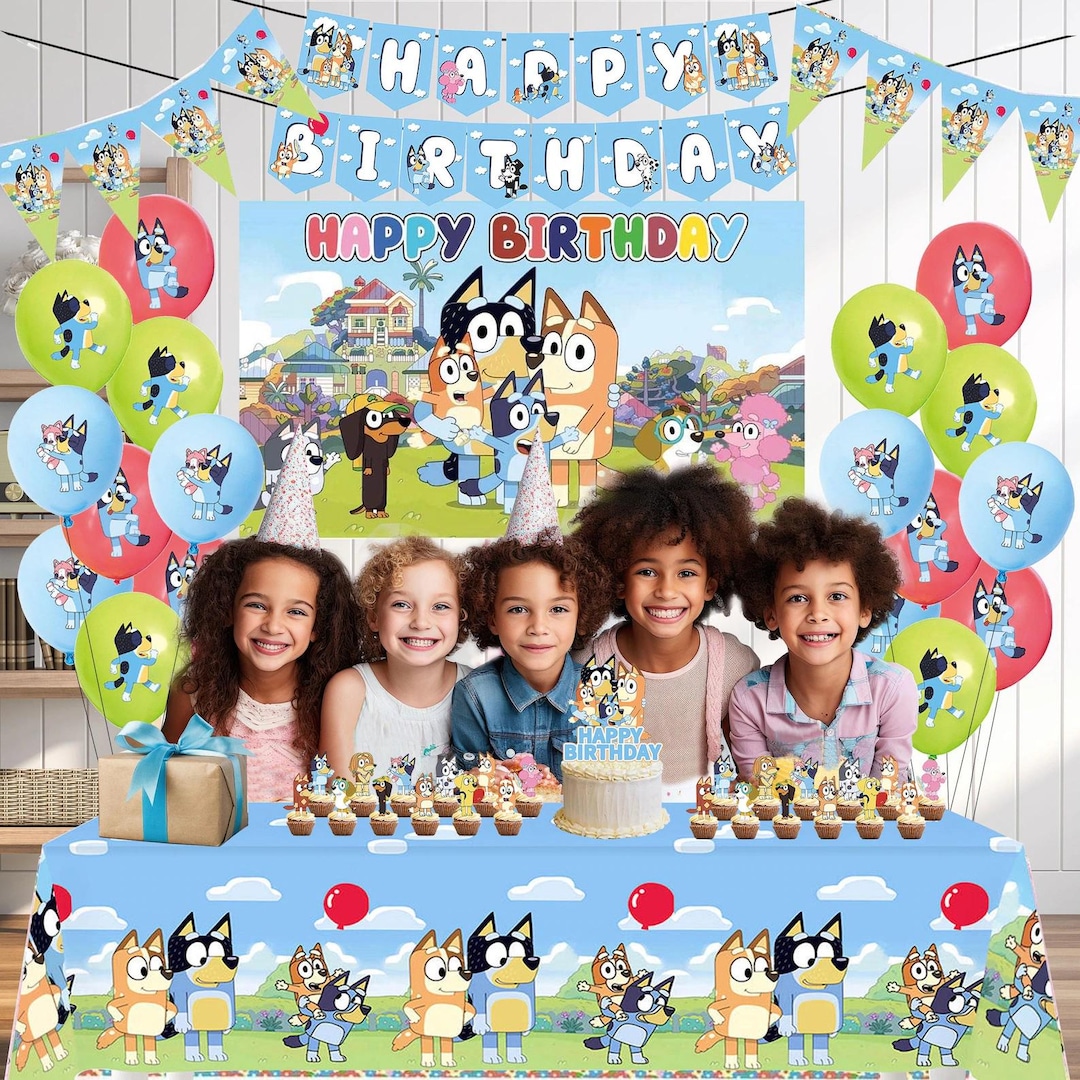 Bluey Birthday Decorations, Party Decorations, Party Supplies, Balloons ...
