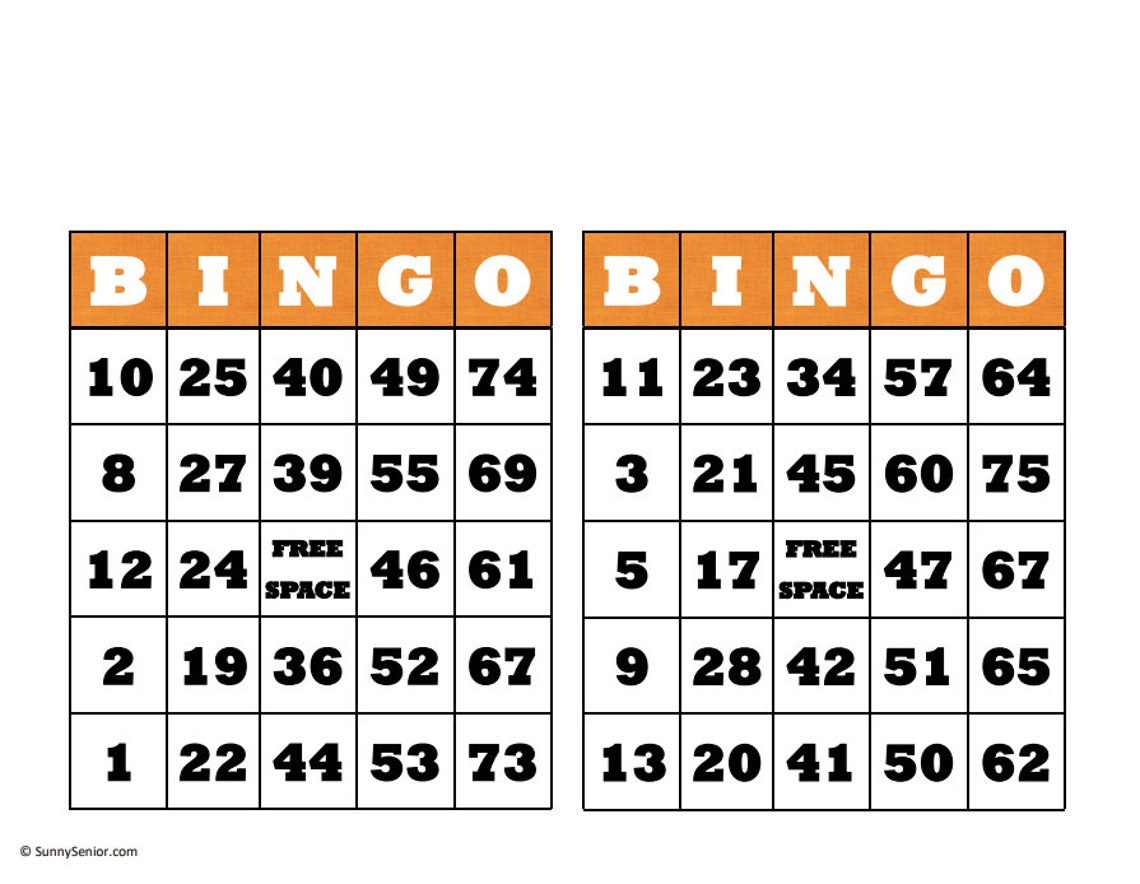 Printable Bingo Cards - A Fun and Versatile Game for All Ages! - Etsy