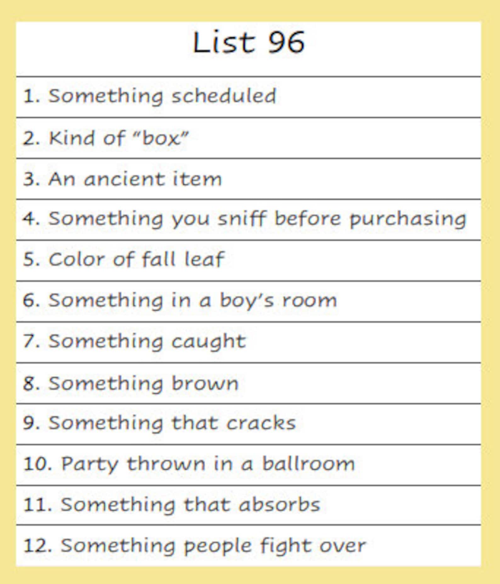 Scattergories Printable Game for Kids: Build Vocabulary and Have Fun ...