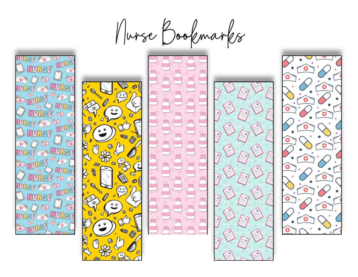 Printable Nurse-themed Bookmarks | Fun and Inspirational Bookmarks for ...