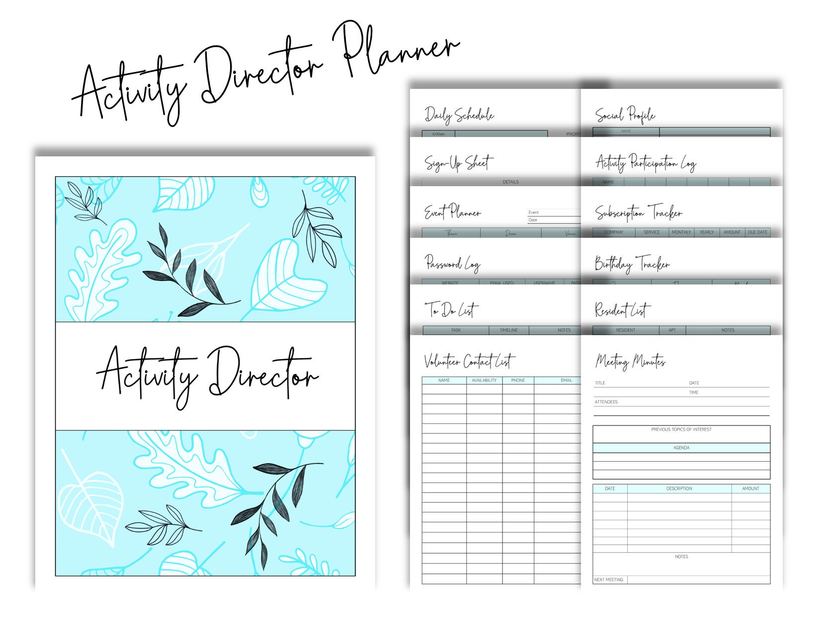 Senior Living Activity Director Planner: Organize, Enhance and Enhance ...