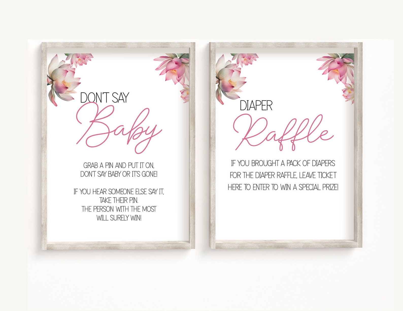 Baby Shower Games and Signs Lotus Fun and Easy Entertainment for Your ...