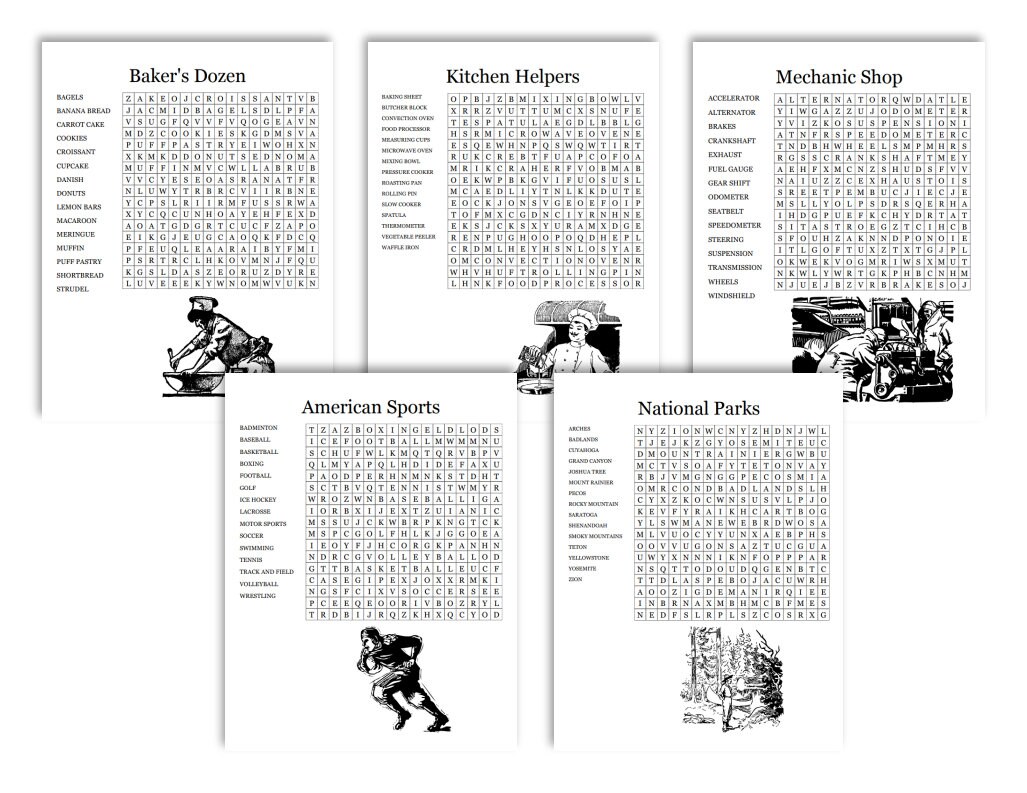 Brain Teasers: A Printable Collection of Easy Word Search Puzzles for ...