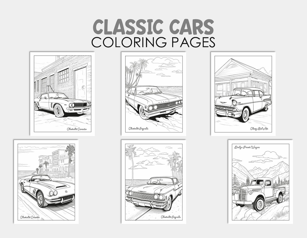 39 Printable Classic Car Coloring Pages Vintage Vehicles for Creative ...