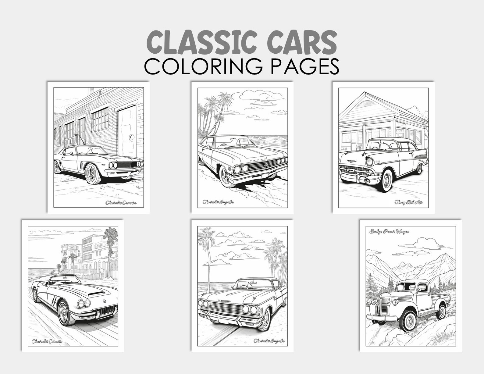 39 Printable Classic Car Coloring Pages - Vintage Vehicles for Creative ...