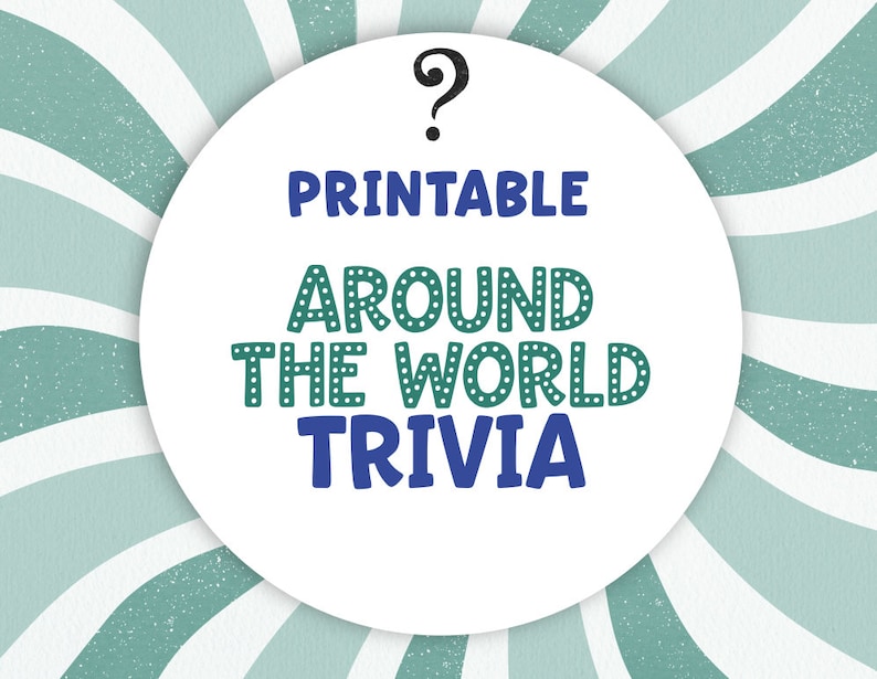 Global Odyssey: Printable Around the World Trivia Pack - Etsy