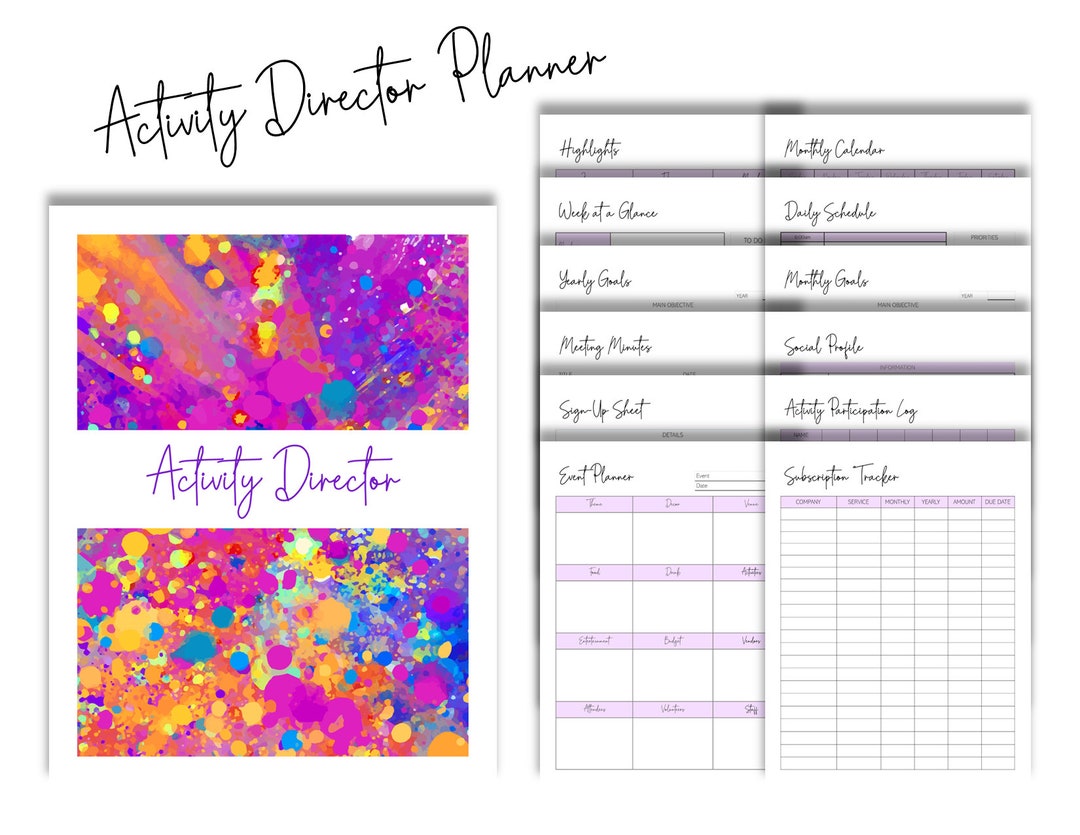 Assisted Living Activities Planner: Organize and Enhance Daily Life for ...