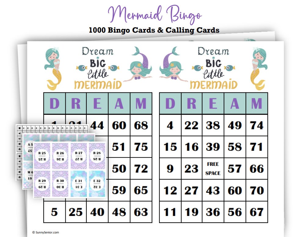 Under the Sea Bingo for Your Mermaid Party 1000 Printable - Etsy