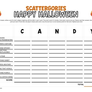 5 Pack Haunted Halloween Scattergories Games - Etsy