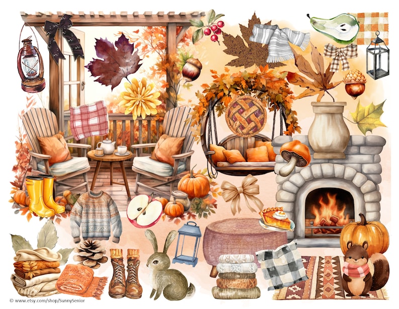 4 Fall Printable Hidden Objects Game: Mental Exercise for Dementia - Etsy