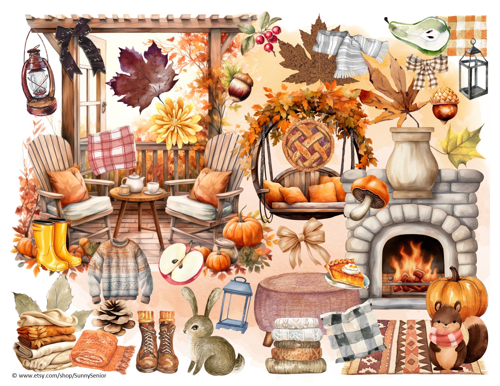 4 Fall Printable Hidden Objects Game: Mental Exercise for Dementia - Etsy