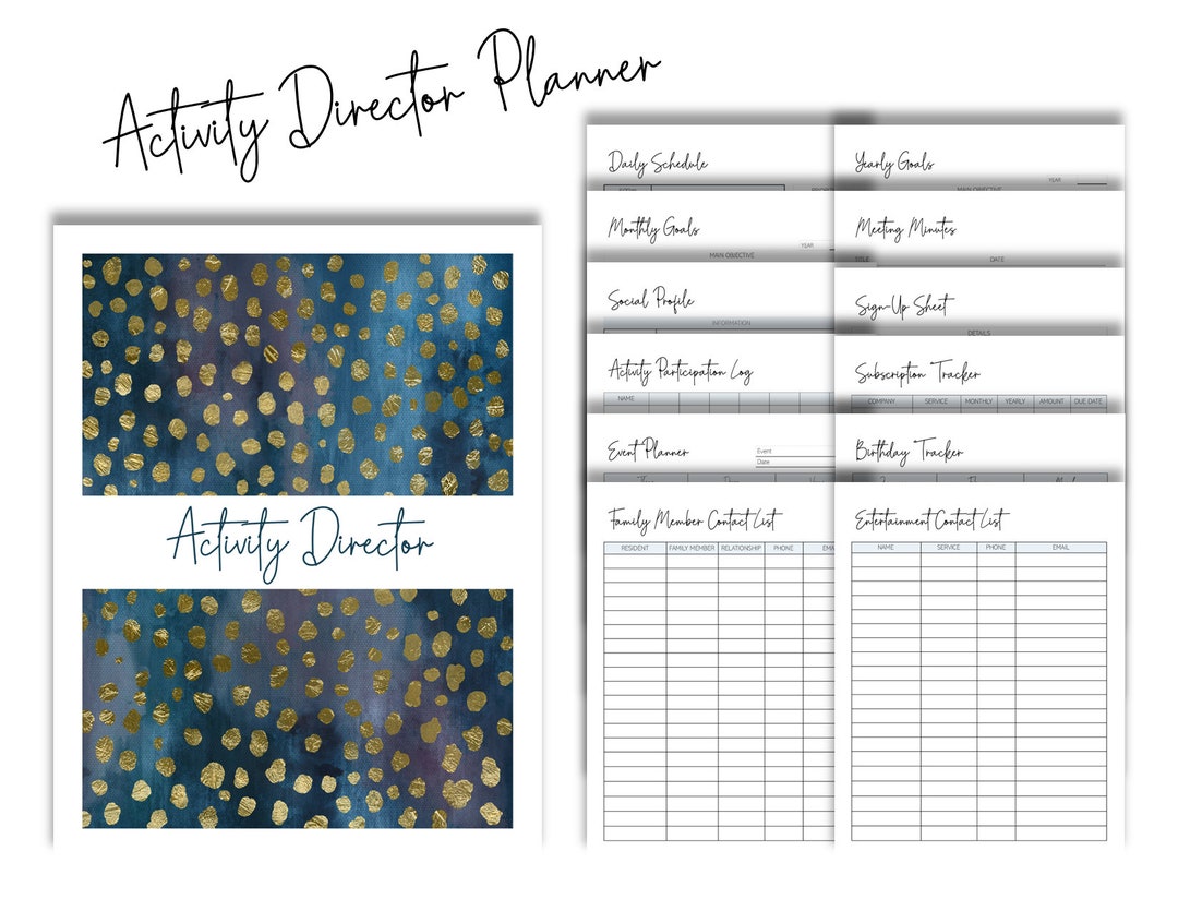 Elderly Care Activity Director Planner: Streamline and Enhance Senior ...