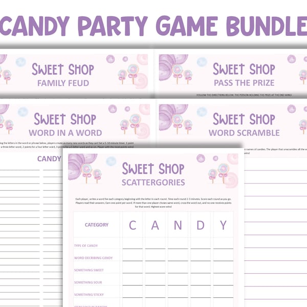 Candy Theme Party - Etsy