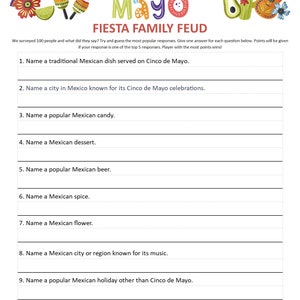 Printable Cinco De Mayo Games for All Ages! Fiesta Fun! - Etsy