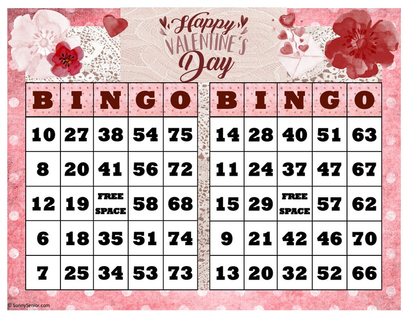 Love Bingo for Valentine's Day - 1000 Printable Cards - Etsy