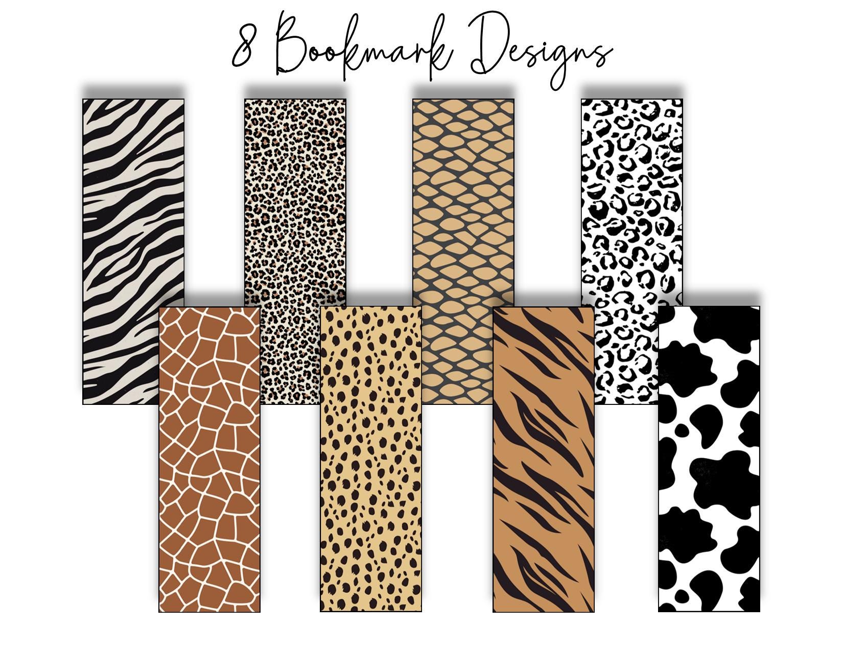 Printable Animal Print Bookmarks | Set of 10 Wild and Fun Designs for ...