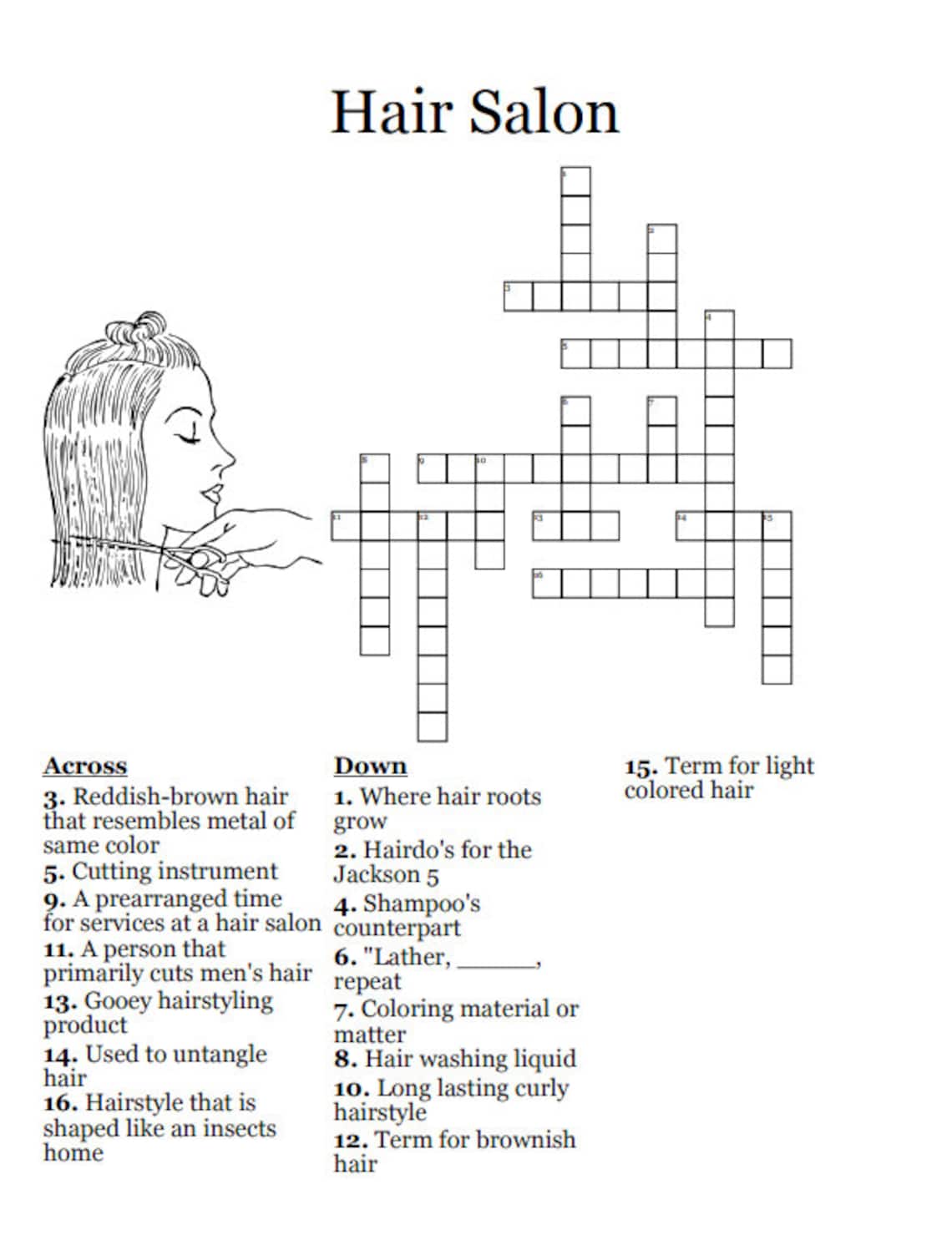 Crossword Puzzles for Dementia: Printable Brain Exercise for Improved ...