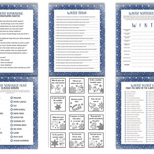 Printable Winter Activity Game Bundle for Cognitive Engagement ...