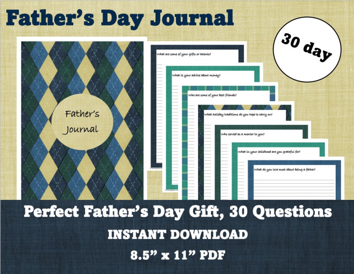 Father's Day Journal Gift for Dad Genealogy Activity | Etsy