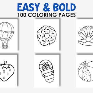 100 Easy and Bold Printable Coloring Pages for Relaxation and ...