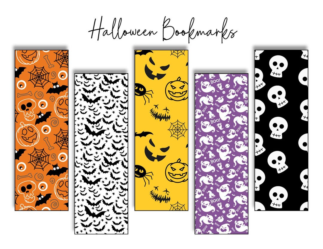 Printable Halloween Bookmarks | Spooky and Fun Halloween-themed Book ...