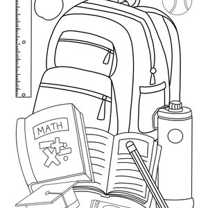 Back to School Fun: Printable Coloring Pages for Kids! - Etsy