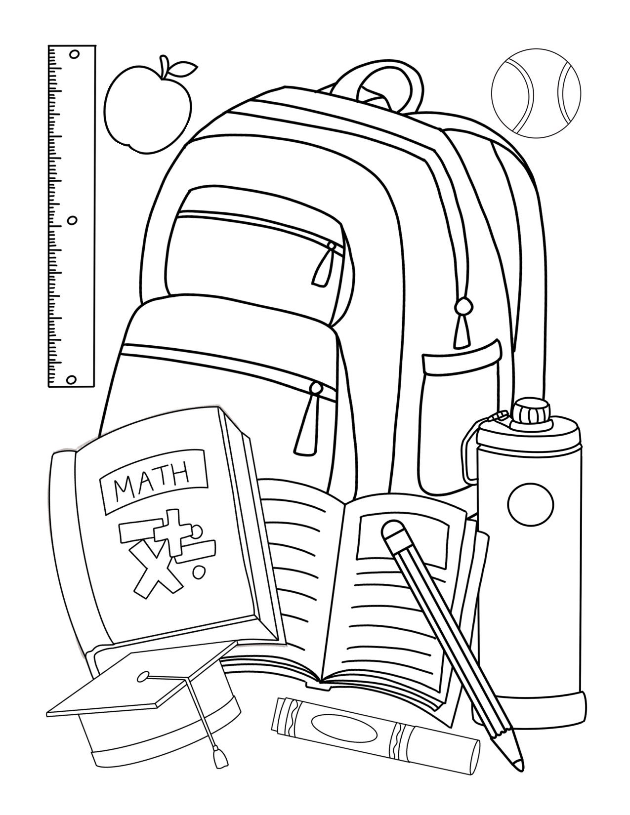 Back to School Fun: Printable Coloring Pages for Kids! - Etsy