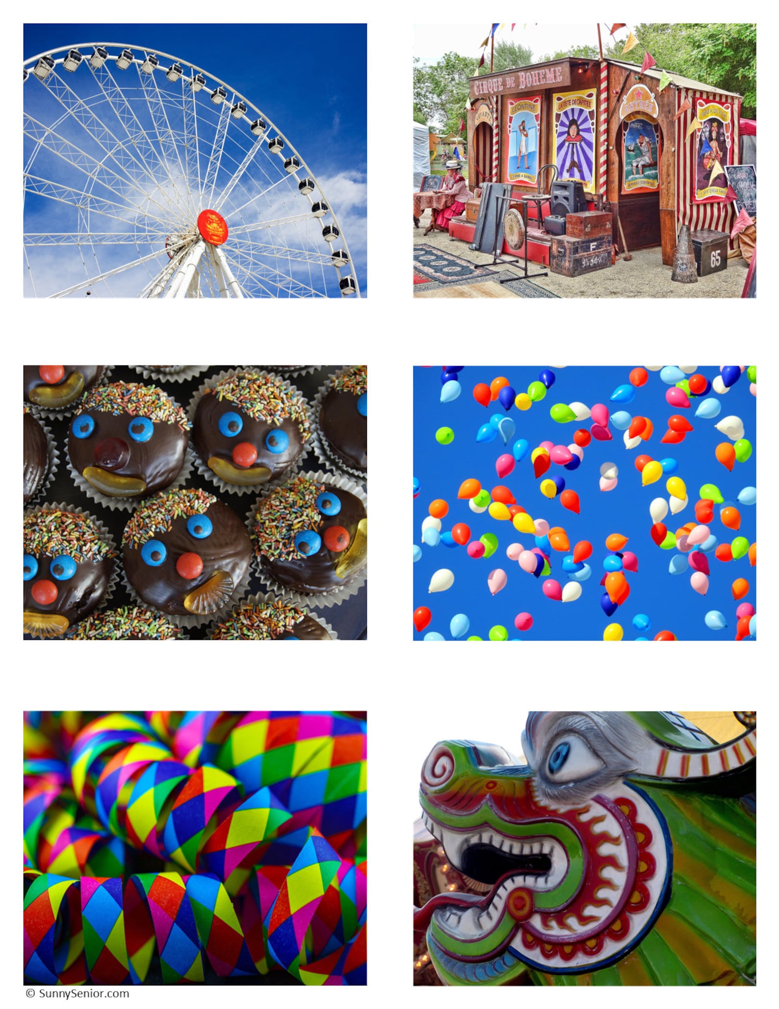 Carnival Memories: Printable Carnival-themed Sorting and Matching Game ...