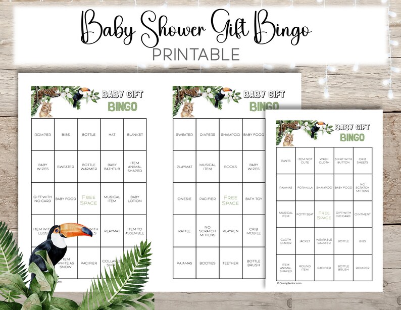 Jungle Baby Shower Gift Bingo: the Perfect Addition to Your - Etsy