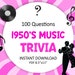 1950s Music Trivia: 100 Printable Questions for a Rockin' Retro Quiz ...