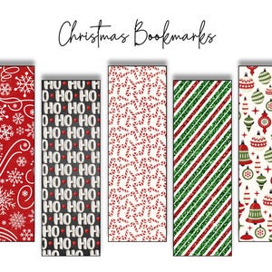 Printable Christmas Bookmarks: Festive Holiday Designs (PNG Files) - Etsy
