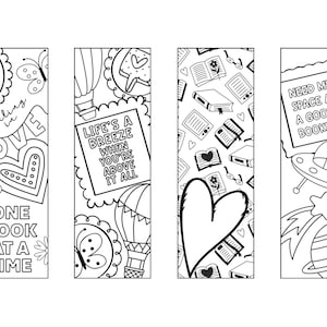 Printable Coloring Bookmarks Craft for Kids & Adults | DIY Creative ...