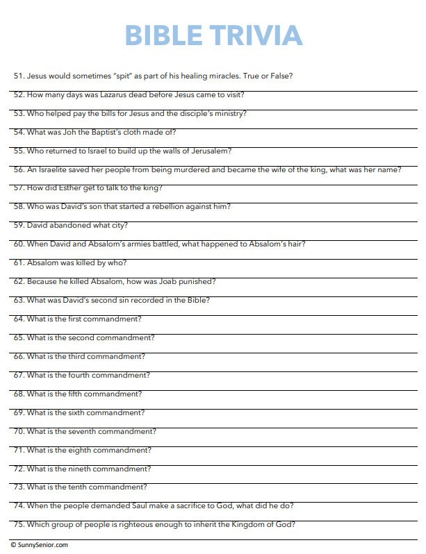 Sacred Scrolls: Printable Bible Trivia Pack - Etsy