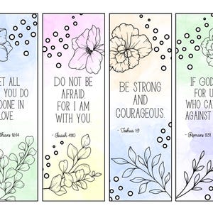 Printable Bookmarks With Inspirational Bible Verses | Christian ...