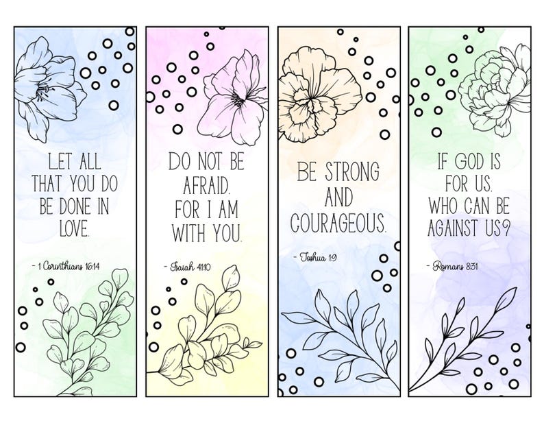 Printable Bookmarks With Inspirational Bible Verses | Christian ...