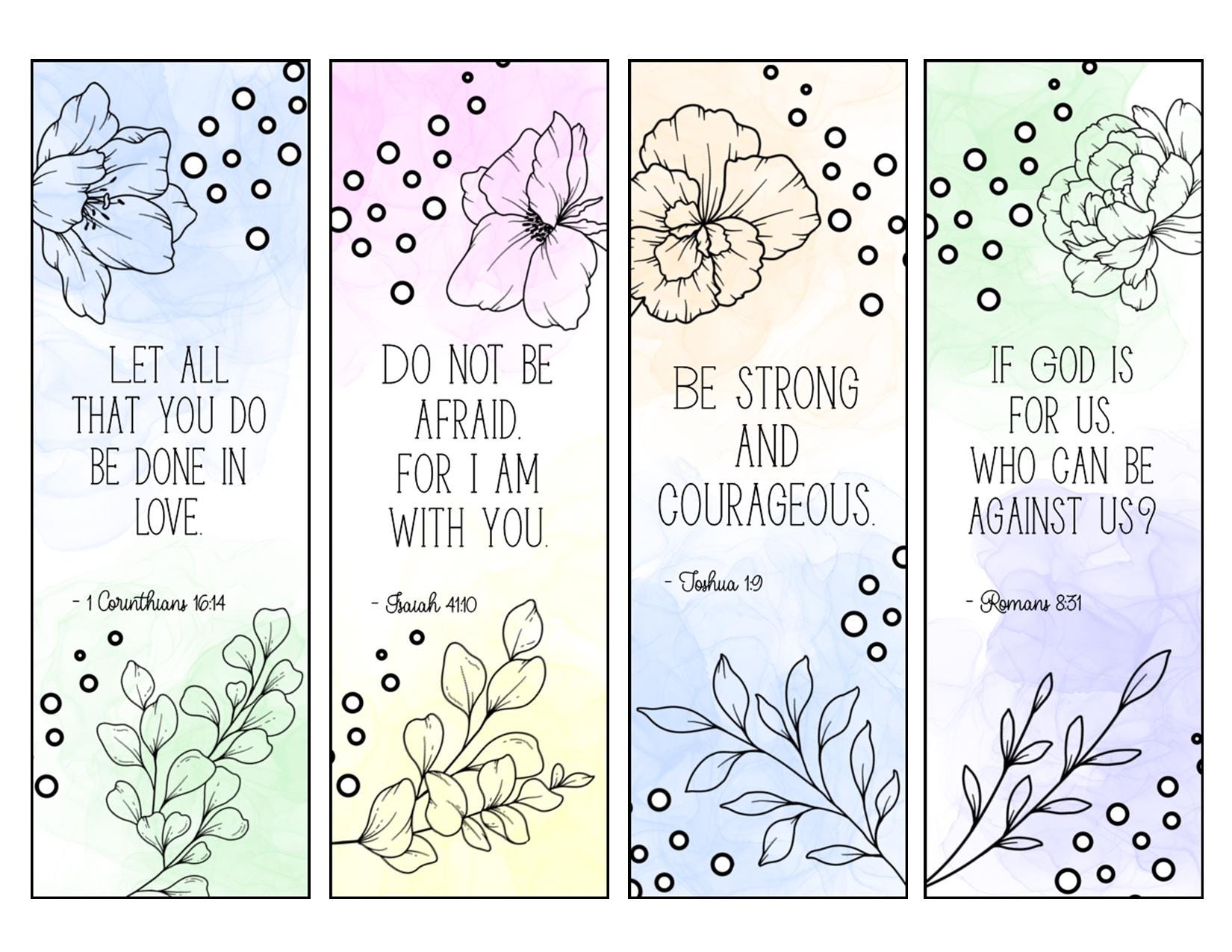 Printable Bookmarks With Inspirational Bible Verses | Christian ...