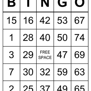 500 Jumbo Printable Bingo Cards – Instant PDF Download for Endless Fun ...