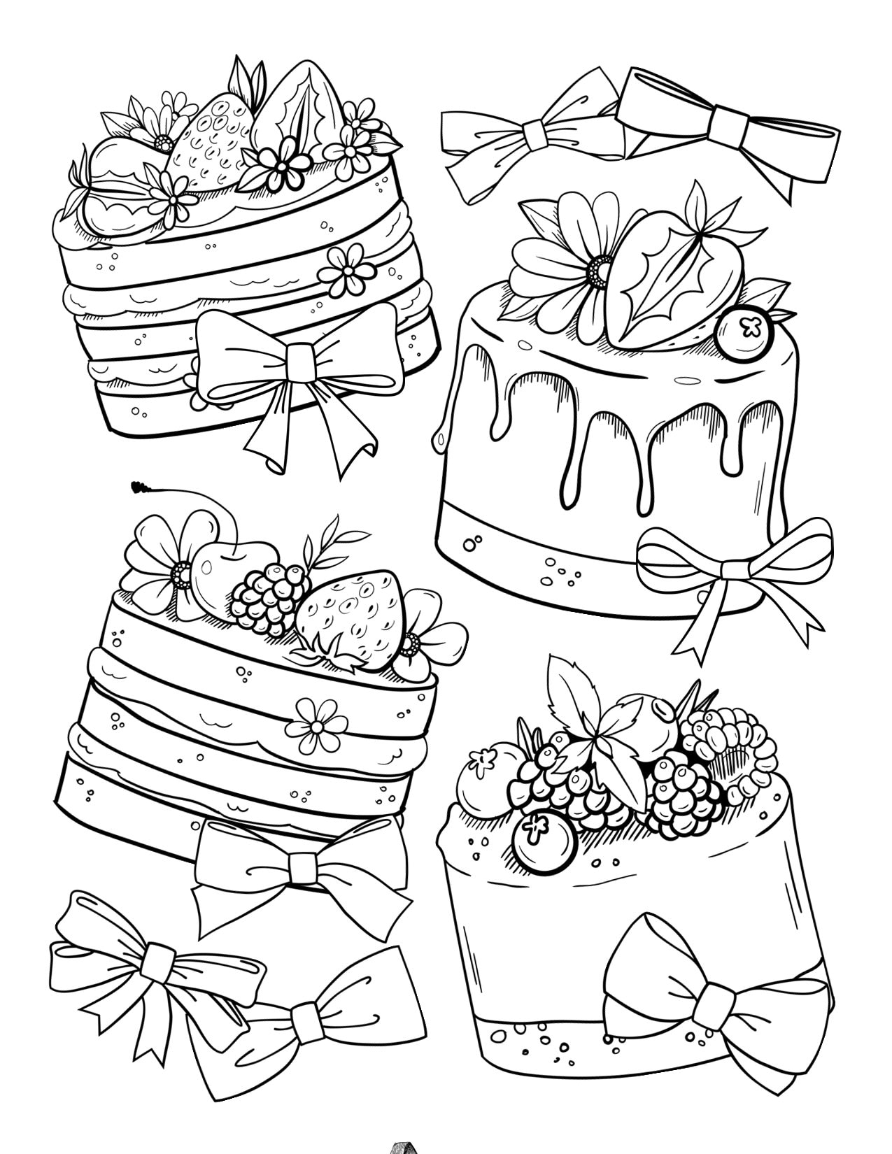 Bakery Baking Bliss Coloring Pages - Sweet Artistic Adventures! - Etsy