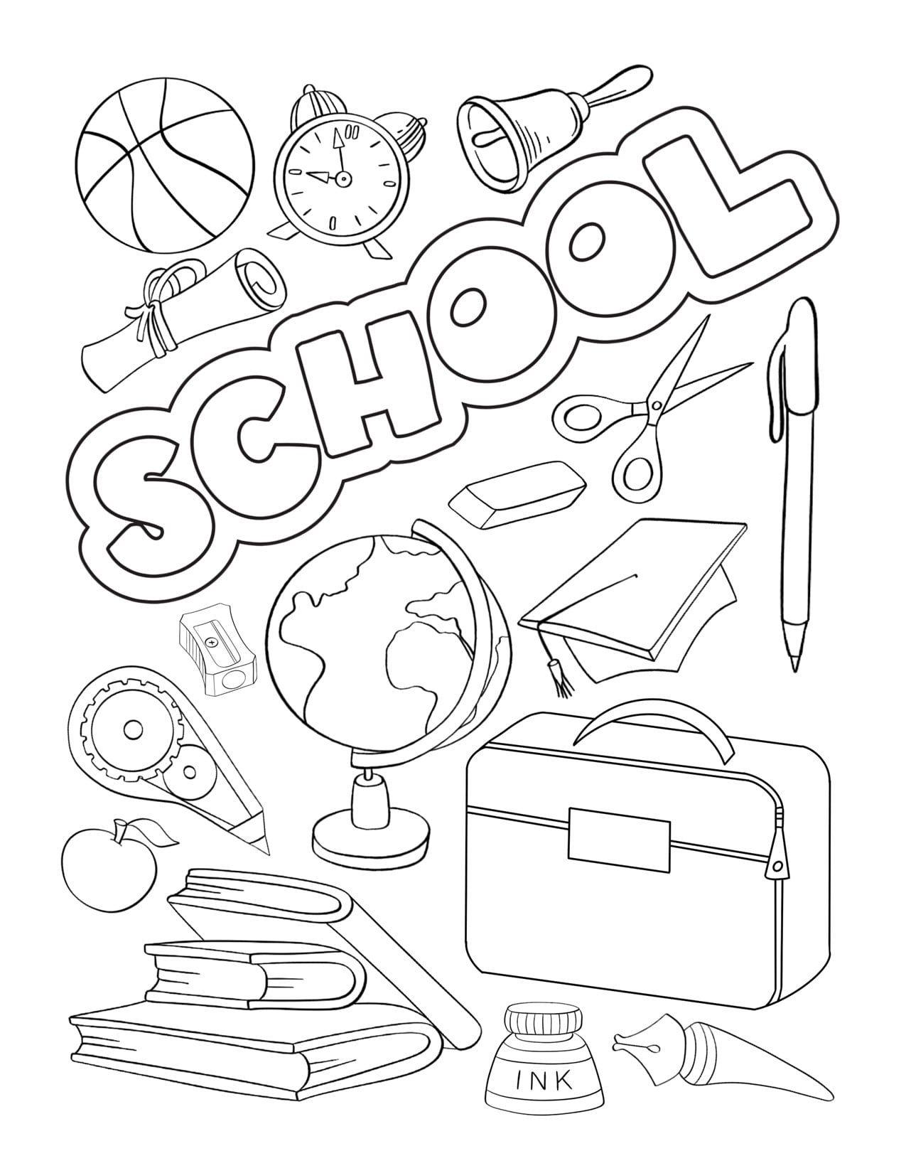 Back to School Fun: Printable Coloring Pages for Kids! - Etsy