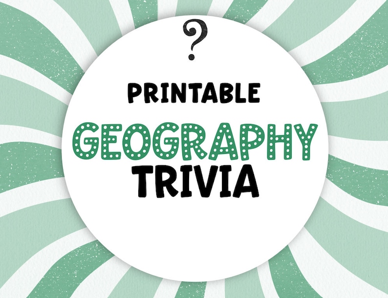 World Wonders: Printable Geography Trivia Pack - Etsy